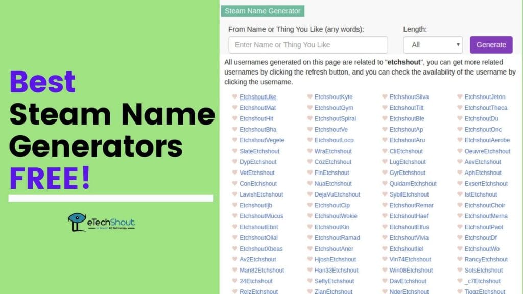 7 Best Steam Name Generator Tools (FREE)