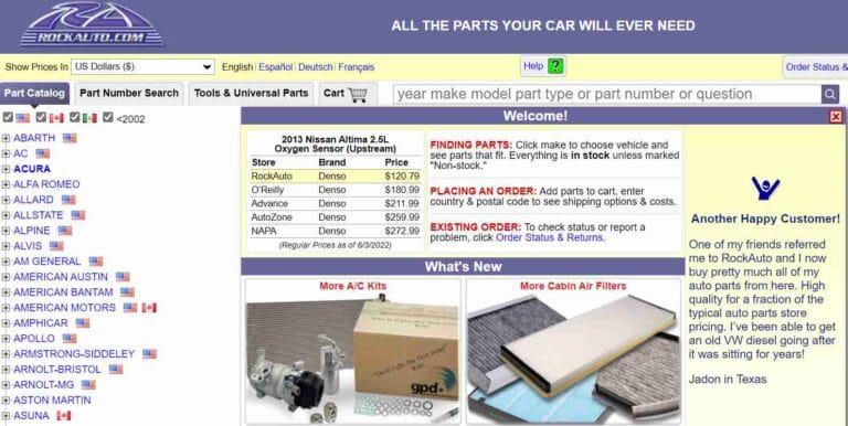 RockAuto vs PartsGeek: A Detailed Comparison